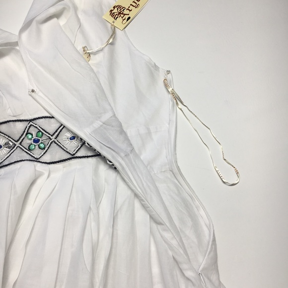 Aryeh | Dresses | Aryeh Beaded Cotton Lined Dress Sz L | Poshmark